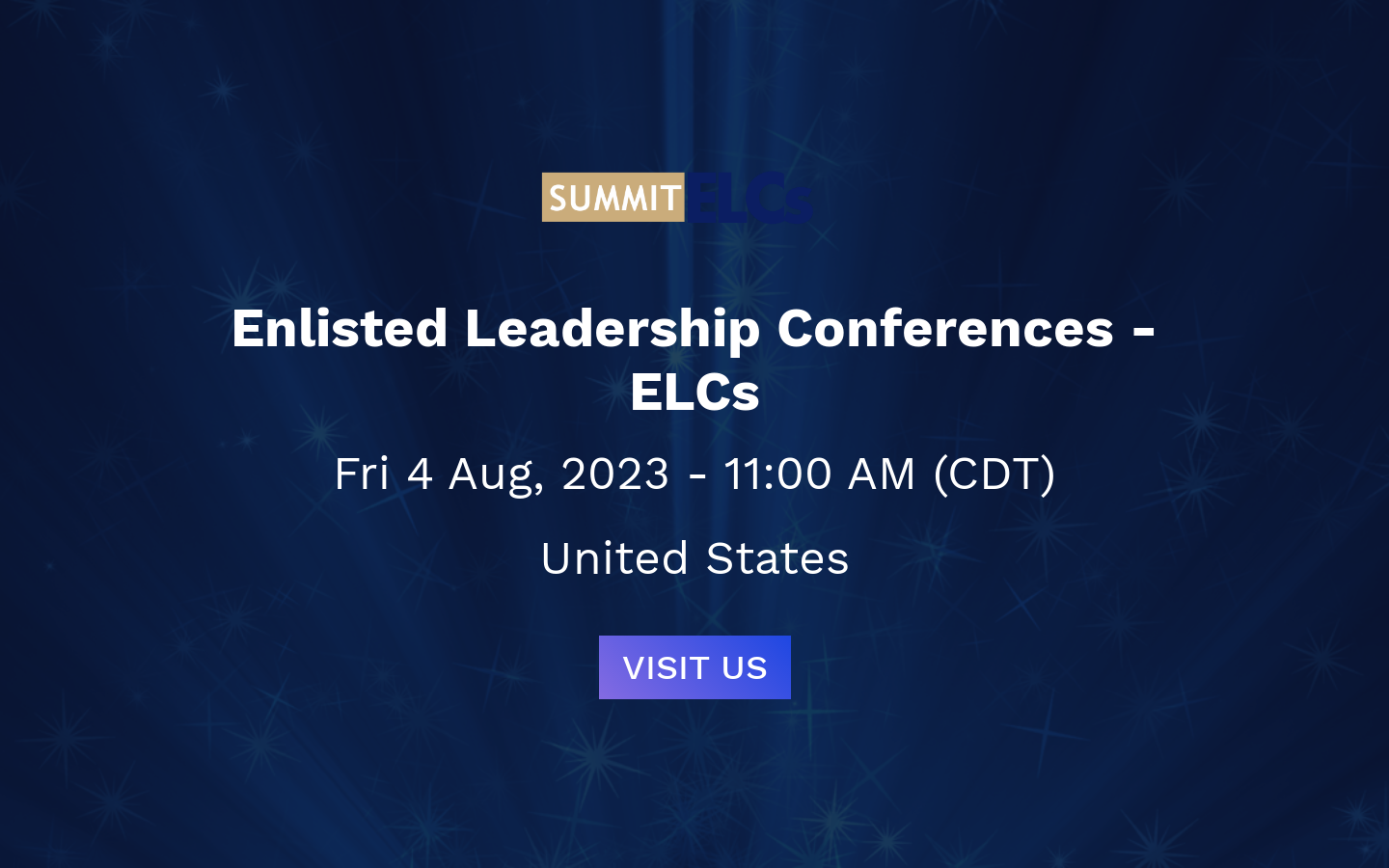 Enlisted Leadership Conferences - ELCs